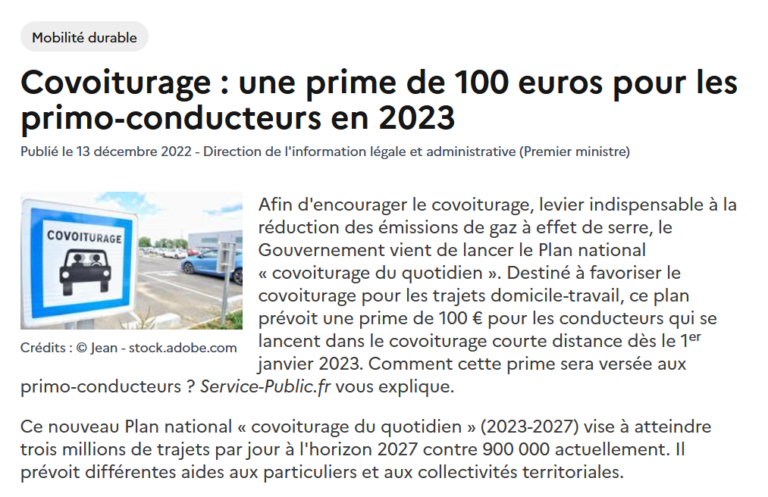 La France investit 150 millions d’euros dans le covoiturage ‹ Mpact